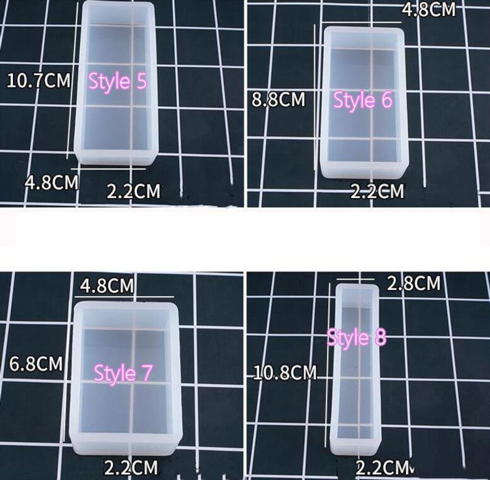 Rectangular Pendant Silicon Mold Rectangle Resin Mold Epoxy - Etsy ...