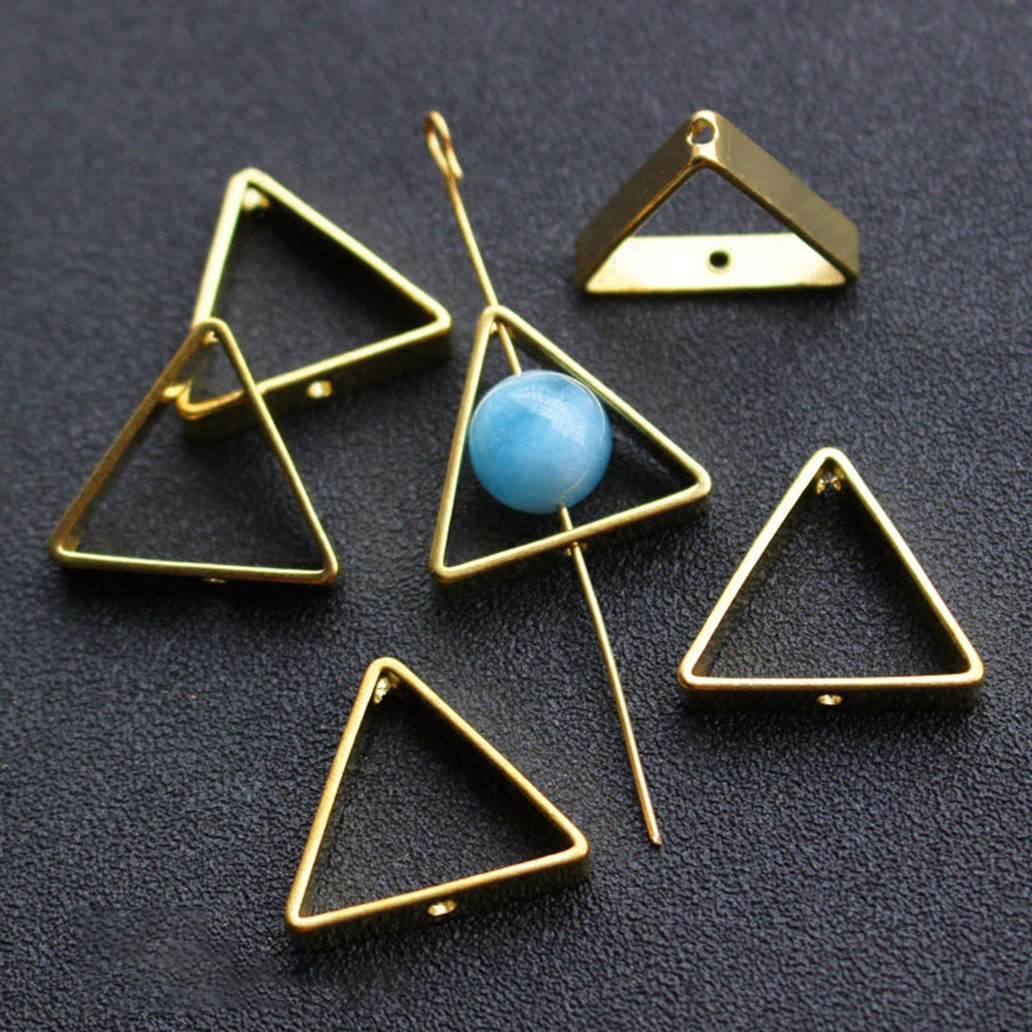 20pcs Raw Brass Triangle Frame Brass Triangle Link Spacer - Etsy