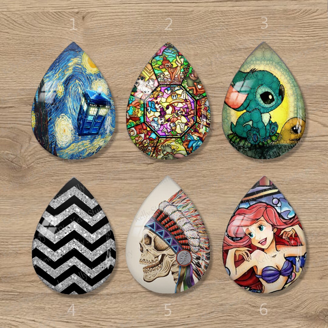 Handmade Photo Teardrop Glass Cabs Cabochons 10x14mm 13x18mm 18x25mm ...