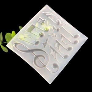 Music Resin Mold, Handmade Music Note Resin Silicone Mould, DIY Epoxy ...