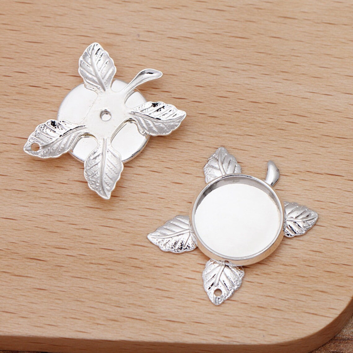 20pcs Brass Leaves Bezel Pendant Blanks - Etsy