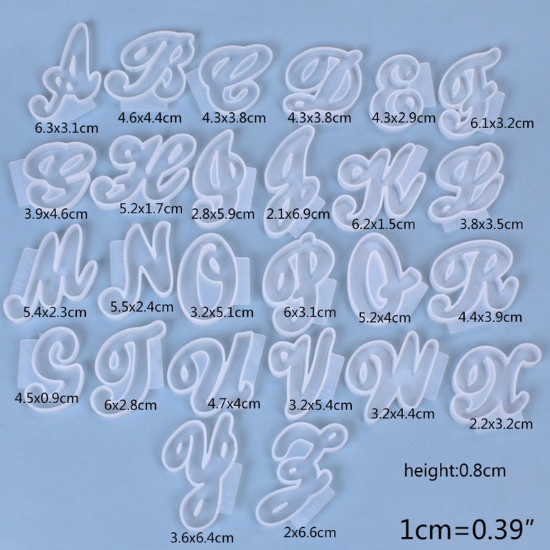 Letter Silicone Mold Silicone Mold A-Z Letter Resin Alphabet | Etsy
