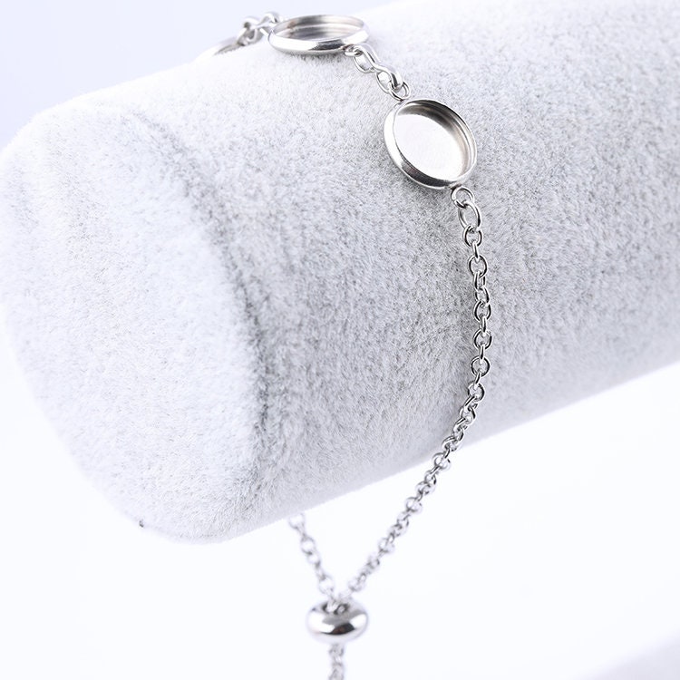 5pcs Stainless Steel Bezel bracelet Blanks 8mm 10mm 12mm 14mm | Etsy