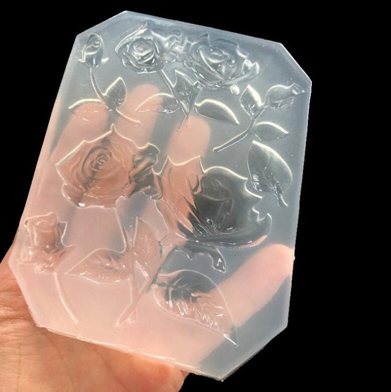 Rose Flower Silicone Mold Resin Silicone Mould - Etsy