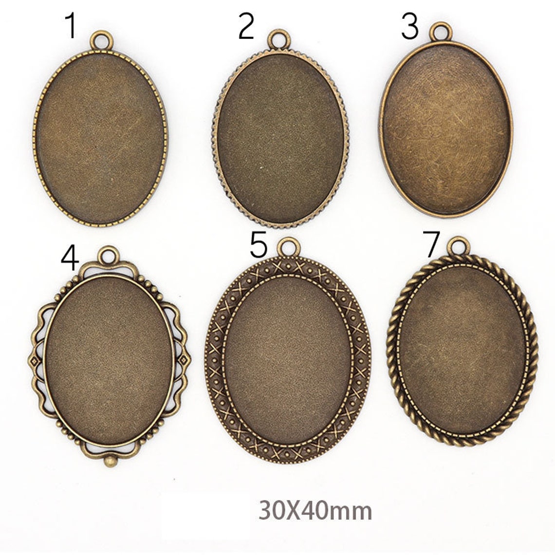 10pcs Alloy Oval 30x40mm Bezel Pendant Blanks Antique Bronze - Etsy