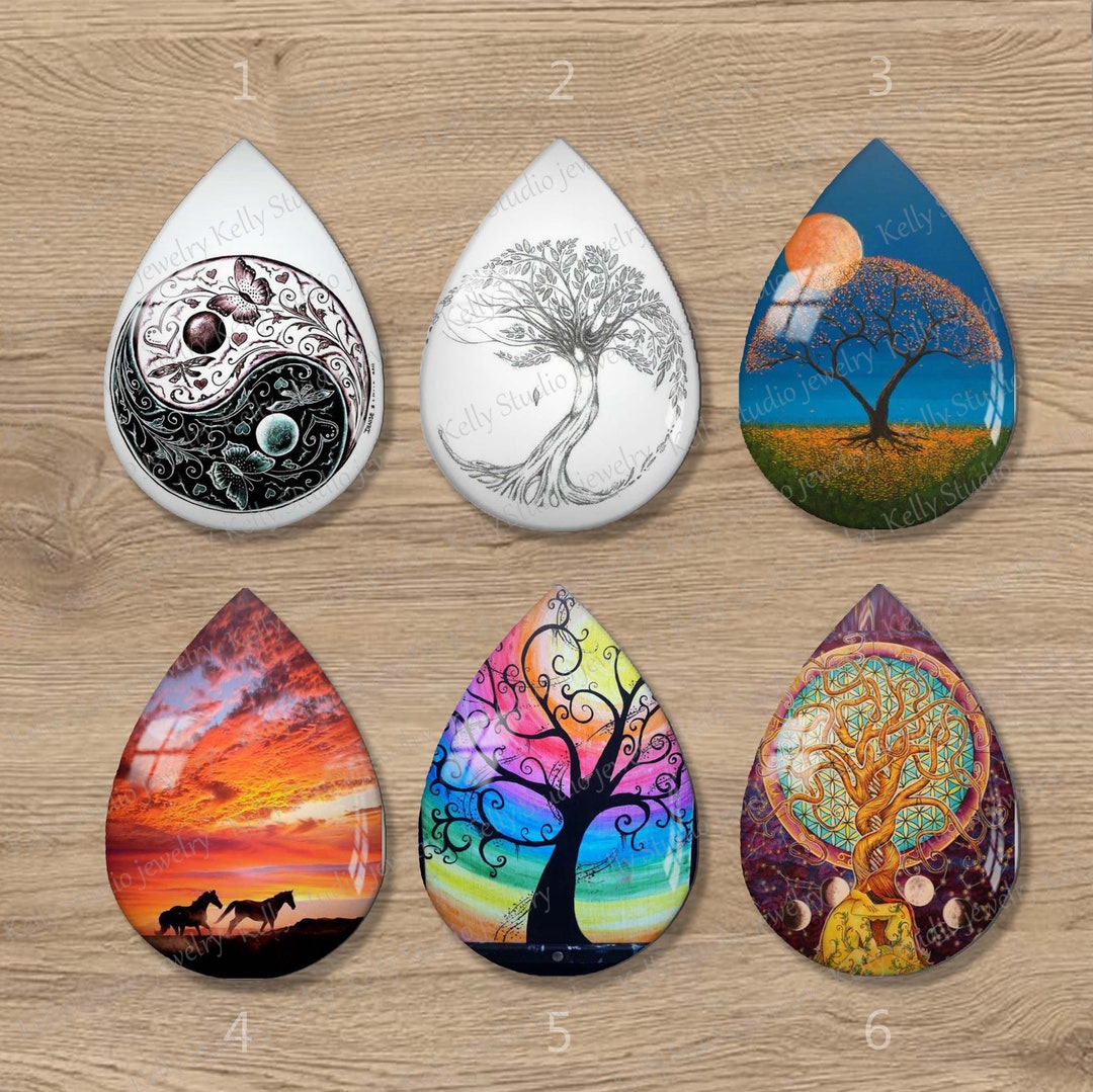 Handmade Photo Teardrop Glass Cabs Cabochons 10x14mm 13x18mm 18x25mm ...