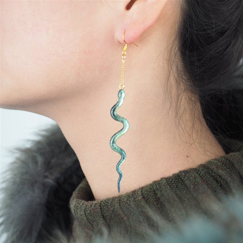 Silicone Snake Earring Charms Mold Silicone Pendant Epoxy - Etsy