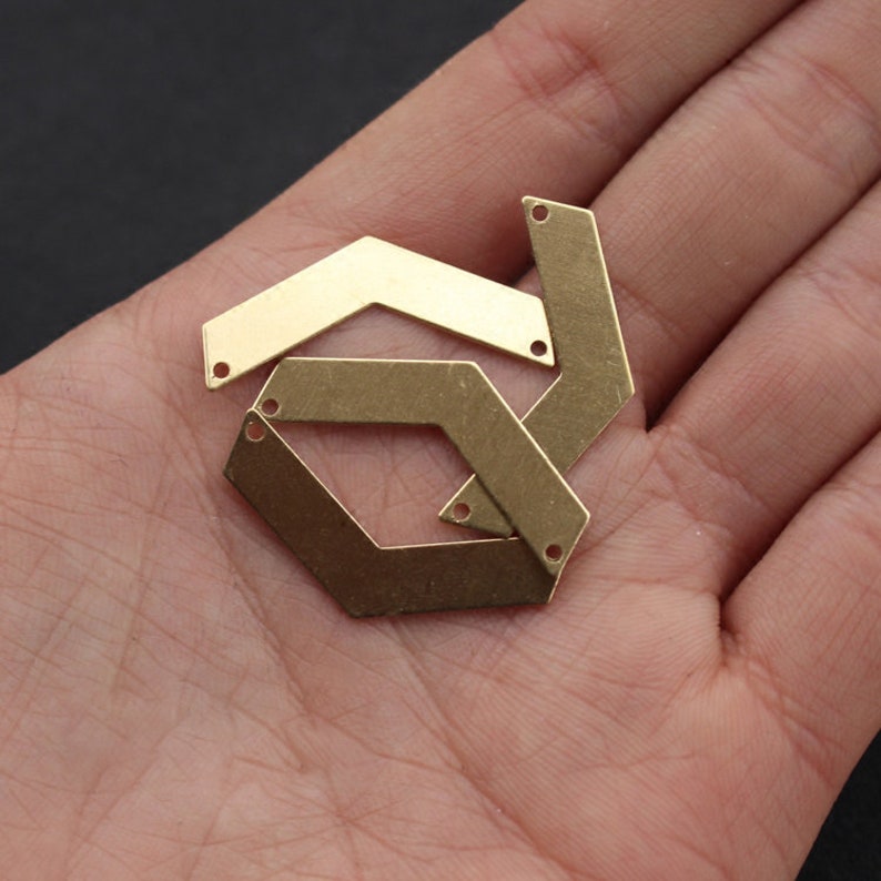 50pcs Raw Brass V Shape Pendant Charms - Etsy