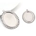 20pcs Stainless Steel Oval Blank Pendant Settings 18x13mm/18x25mm Oval ...