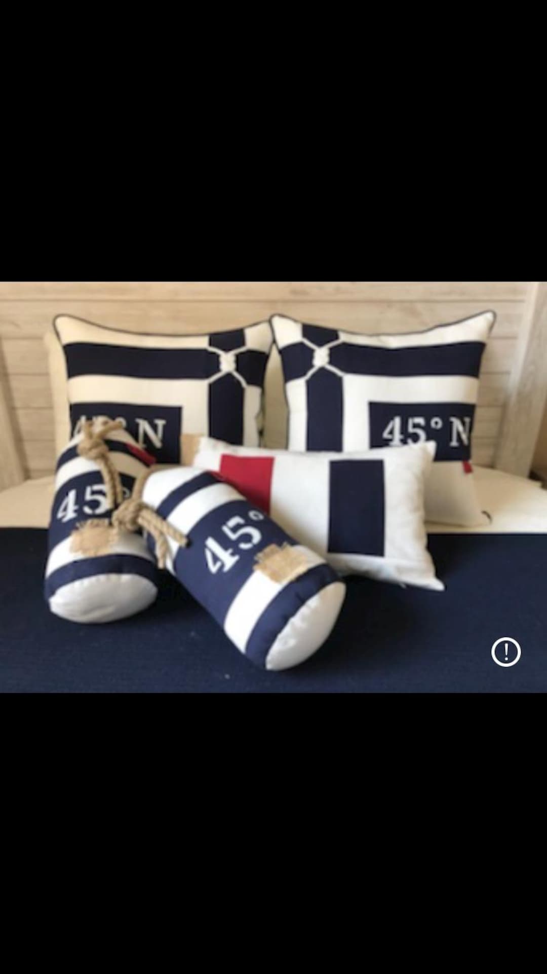 Nautical Pillow Cover: Hampton Style Buoy, Signal Flag Design - Etsy