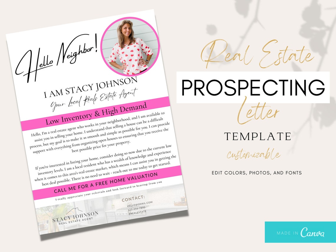 Realtor Prospecting Flyer Real Estate Marketing Letter Realtor ...