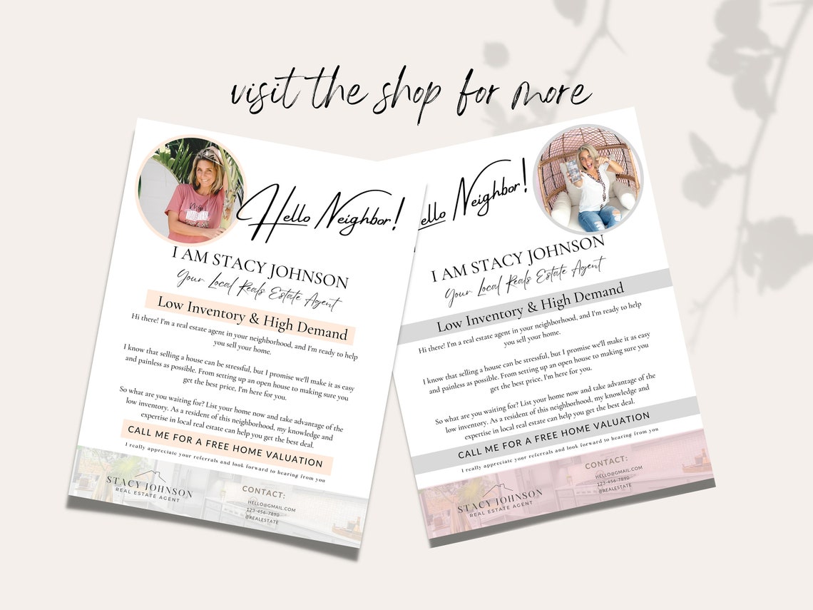 Realtor Prospecting Flyer Real Estate Marketing Letter Realtor ...