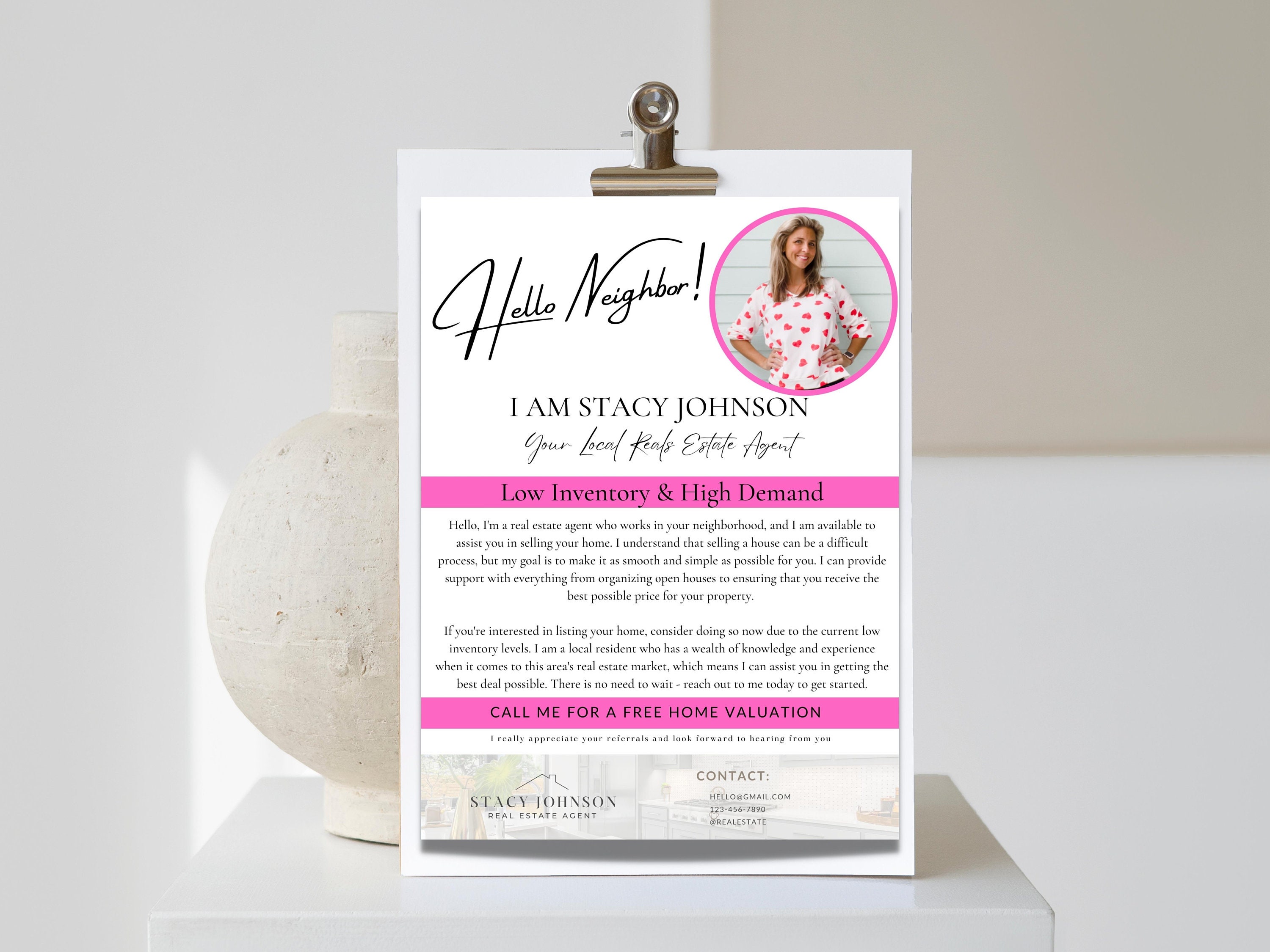 Realtor Prospecting Flyer Real Estate Marketing Letter Realtor ...