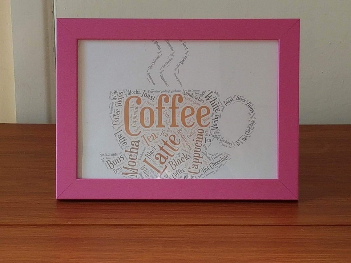 Coffee Cup Word Collage, Coffee Cup Typography, Coffee Cup Word Art ...