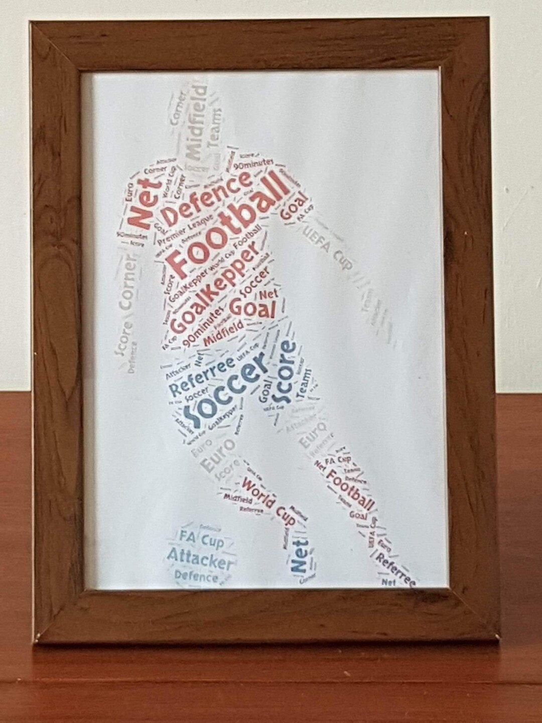 Football Player Word Art, Football Player Typography, Birthday Present ...