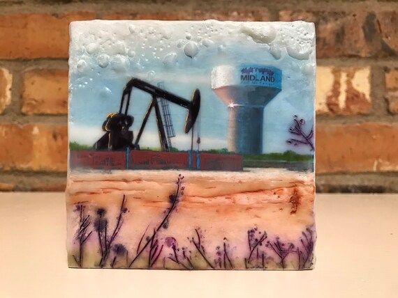 Pumpjack and Midland Water Tower | Etsy