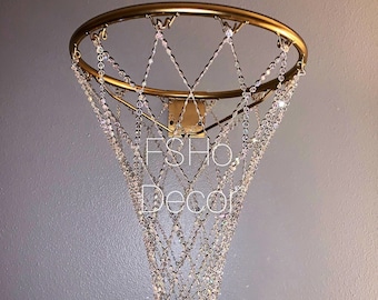 18” XL Deluxe Crystal Basketball Chandelier - Etsy