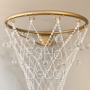 18” XL Deluxe Crystal Basketball Chandelier - Etsy