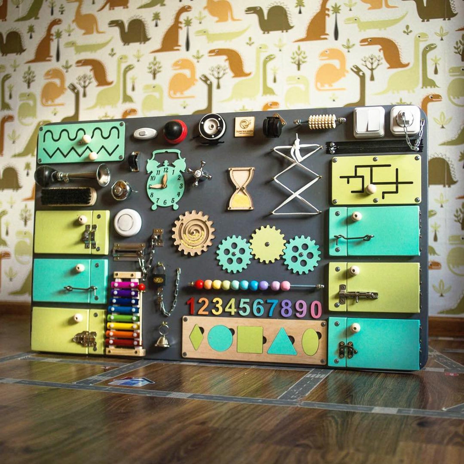 Large Busy Board Montessoribig Busy Boardtherapy Toybaby | Etsy