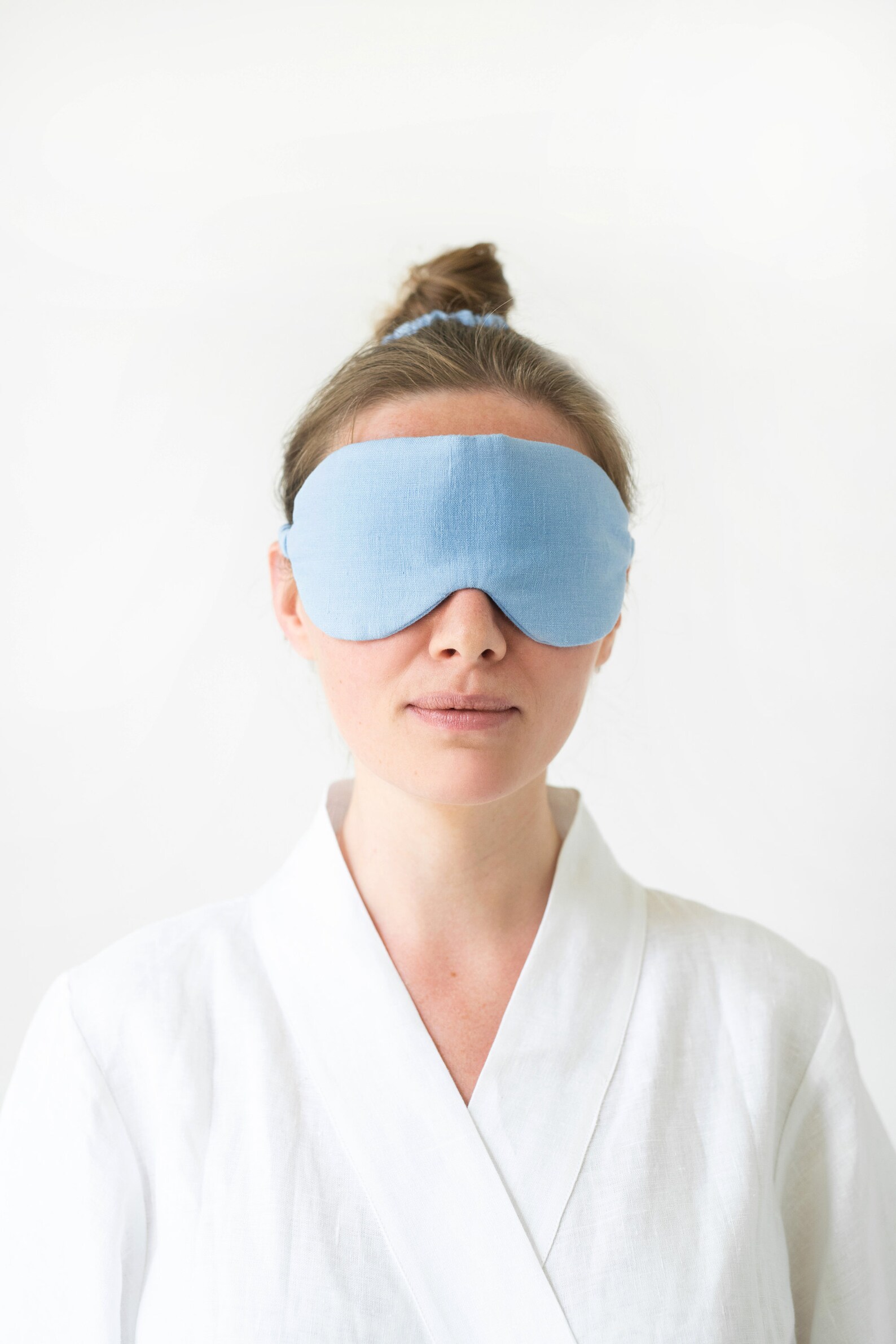Linen Sleep Mask Set / Sleep Mask and Scrunchie / Sleep Mask | Etsy