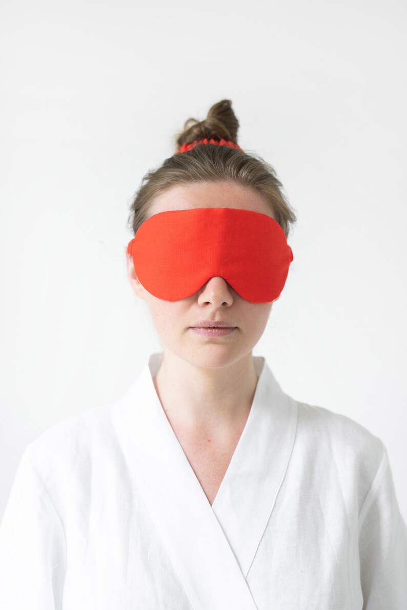 Sleeping Mask Set / Organic Linen Sleep Mask for Women / Soft | Etsy