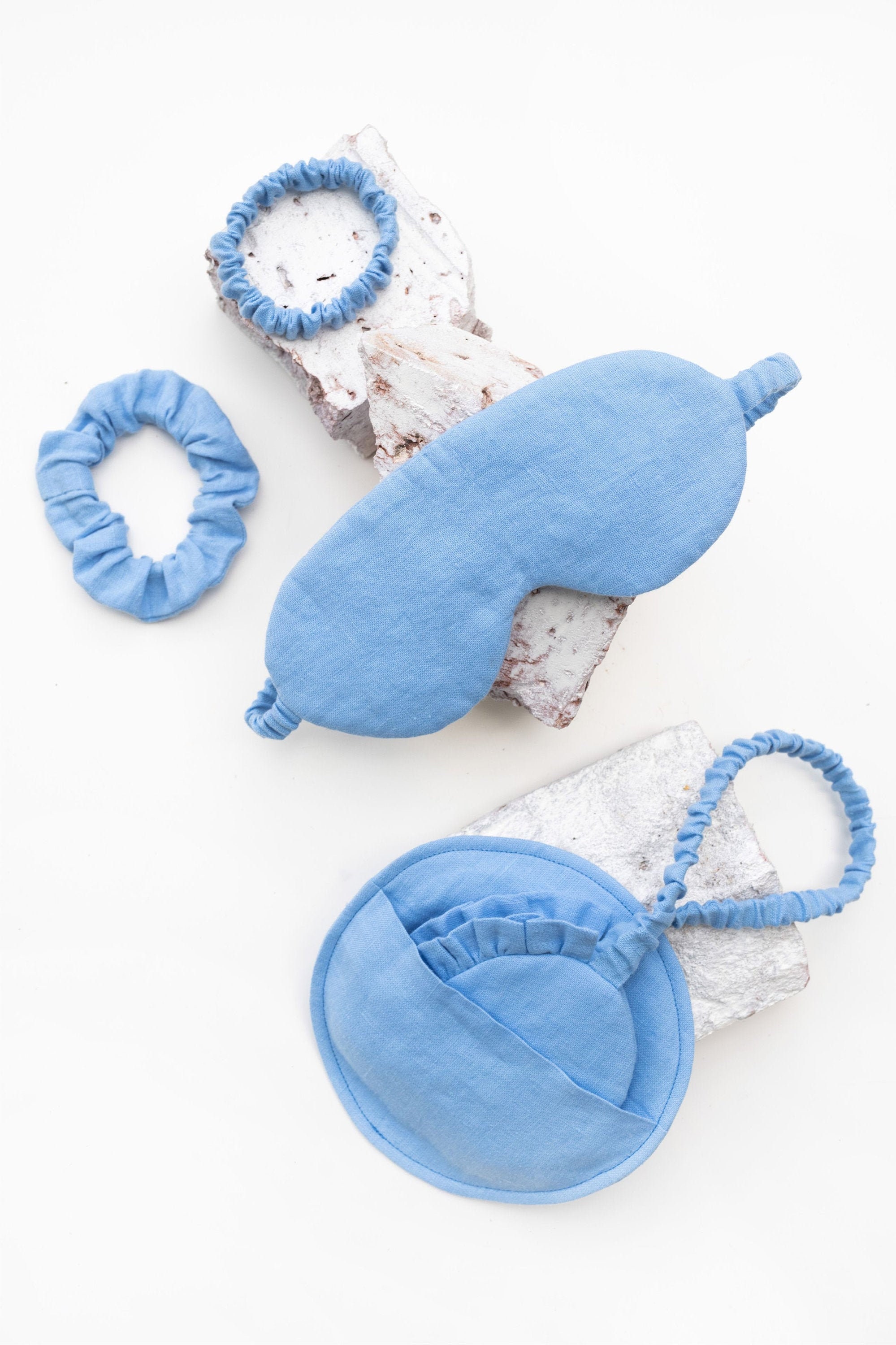 Linen Sleep Mask Set / Sleep Mask and Scrunchie / Sleep Mask for Women ...