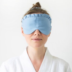 Sleep Mask Set / Blue Linen Sleeping Mask / Organic Sleeping Mask ...