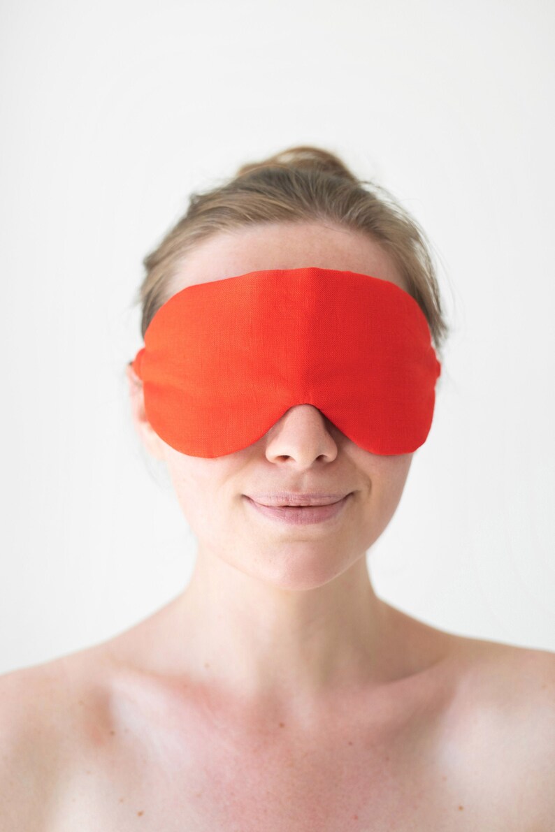 Sleeping Mask Set / Organic Linen Sleep Mask for Women / Soft - Etsy