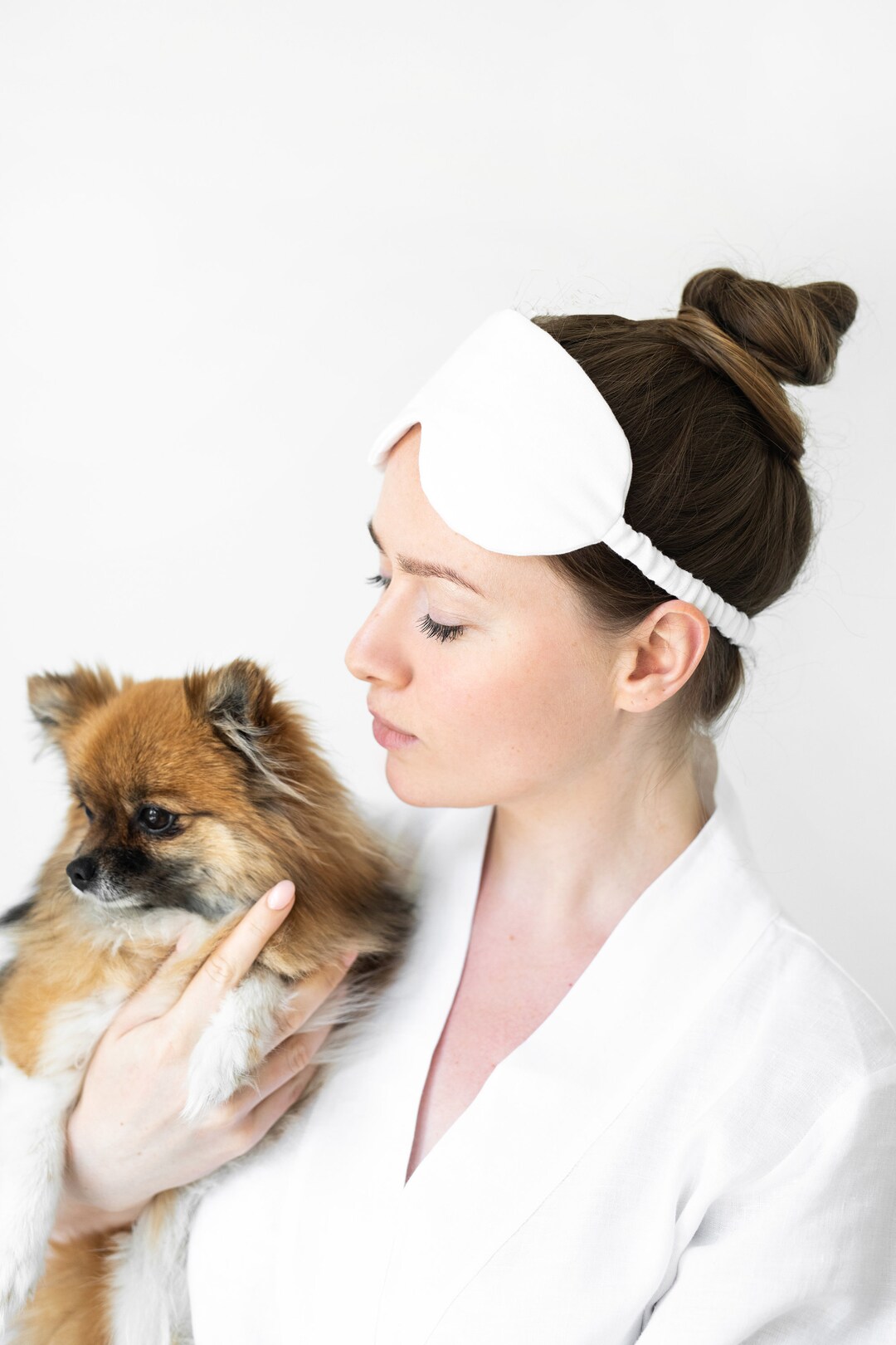 Sleep Mask / White Linen Sleeping Mask / Travel Eye Mask / Organic ...
