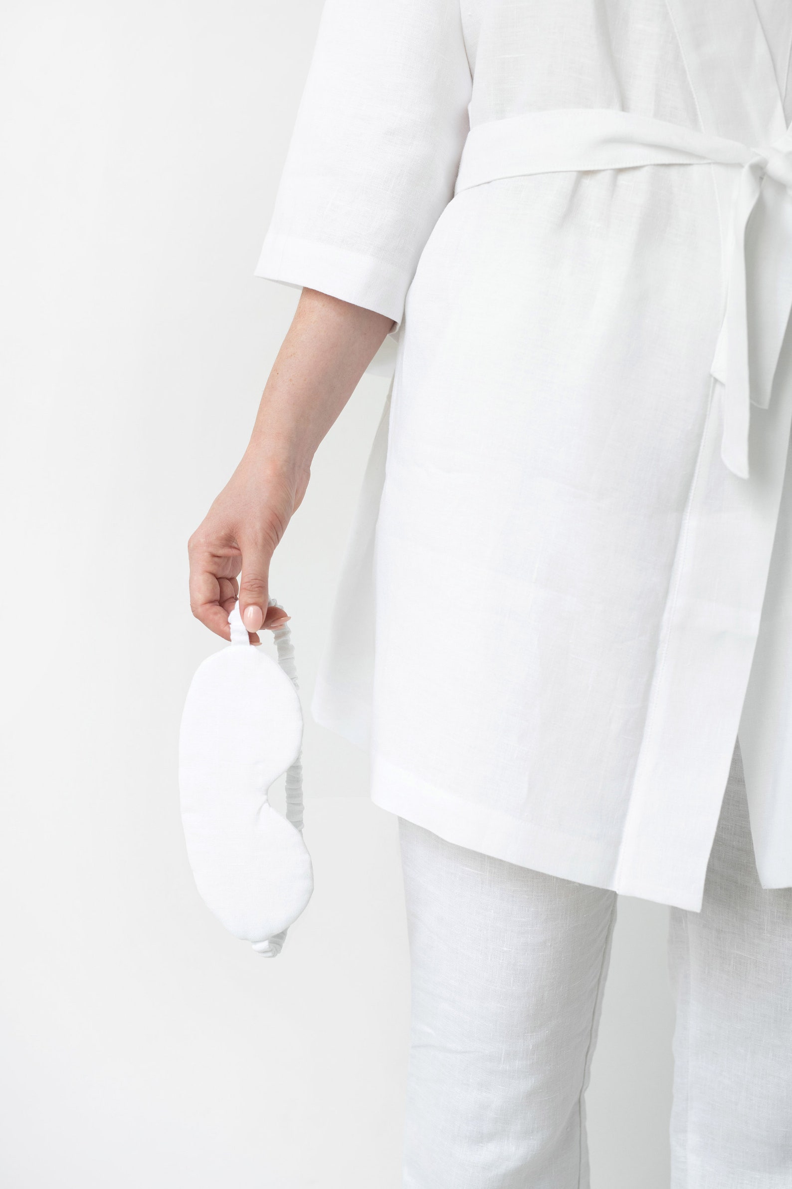 Sleep Mask / White Linen Sleeping Mask / Travel Eye Mask / Organic ...