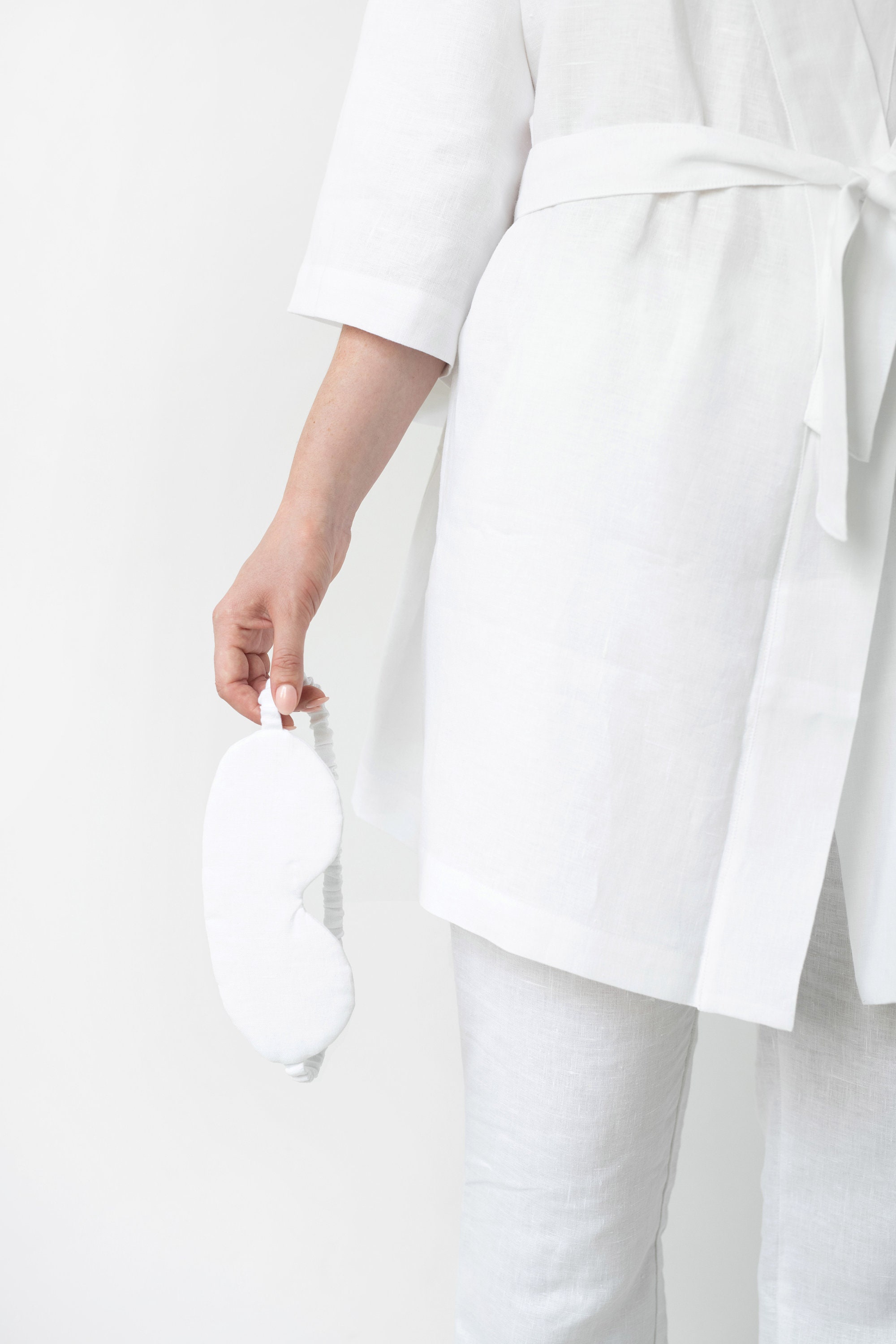 Sleep Mask / White Linen Sleeping Mask / Travel Eye Mask / - Etsy