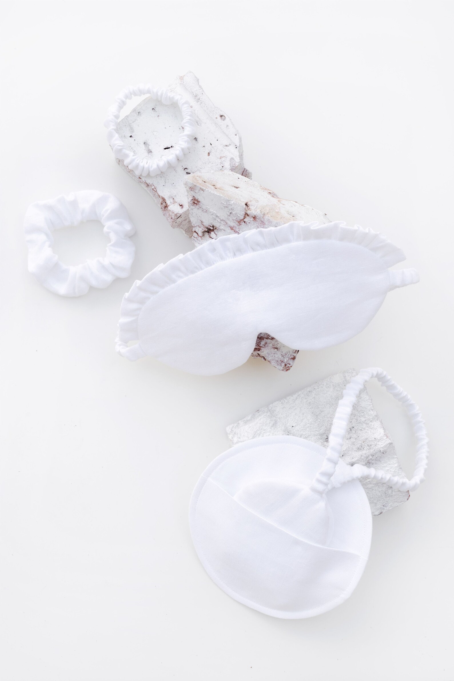 Sleep Mask / White Linen Sleeping Mask / Travel Eye Mask / Organic ...