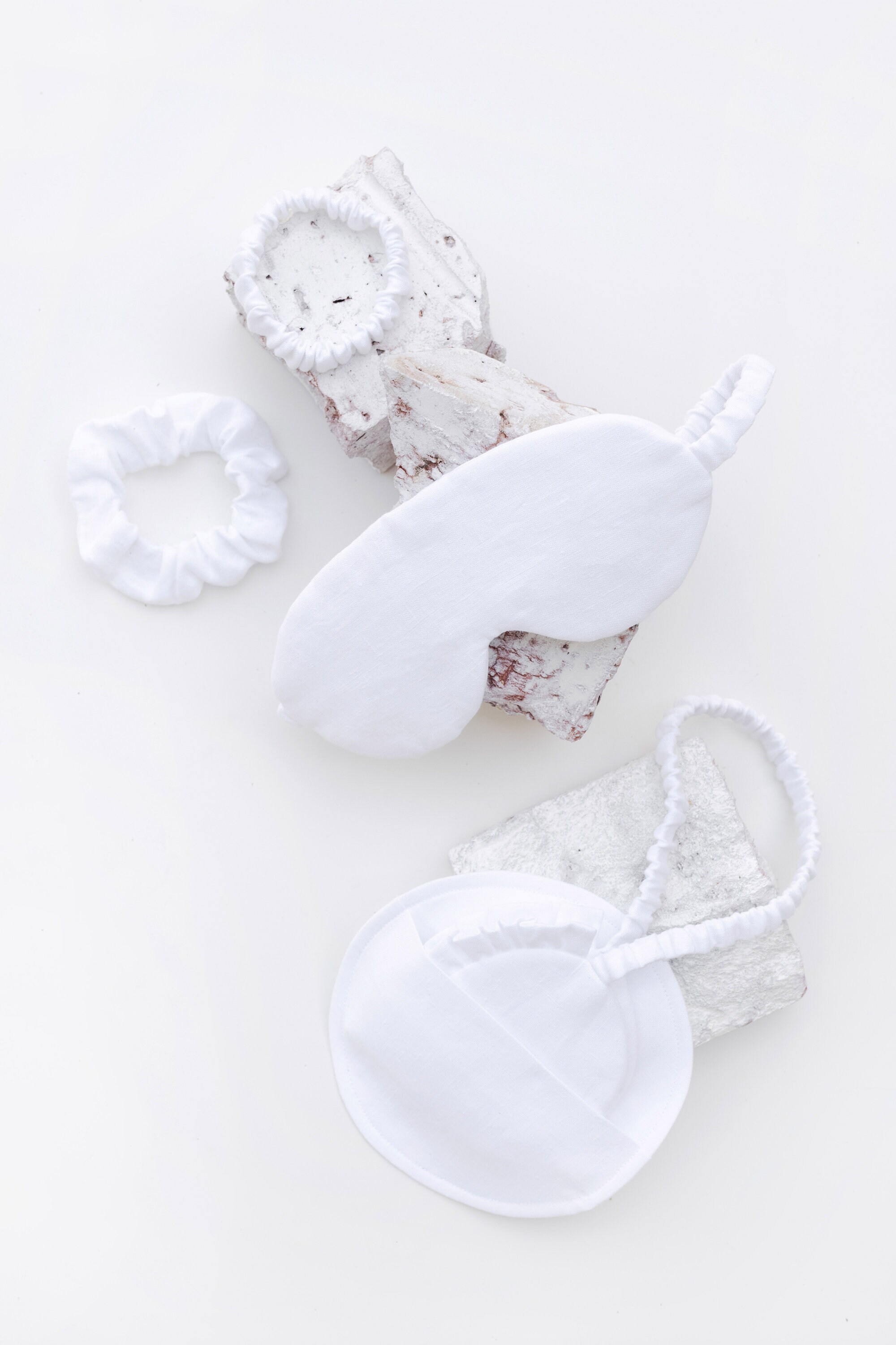 Sleep Mask / White Linen Sleeping Mask / Travel Eye Mask / - Etsy