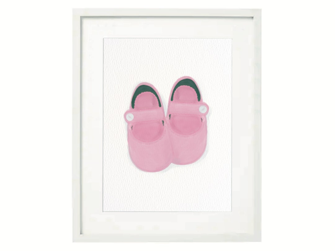 Pink Baby Shoes Printable Art ~ Wall Art ~ Pink Baby Shoes Posters ...