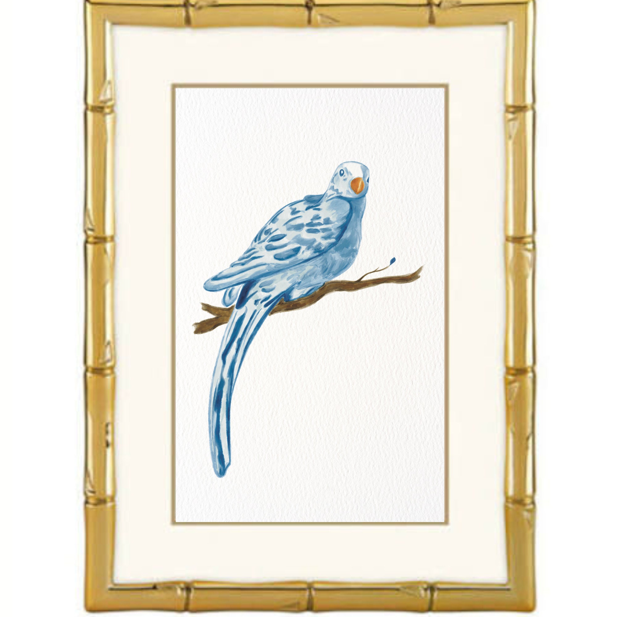 Blue Bird Printable Art Wall Art Blue and White Bird Posters Printable ...