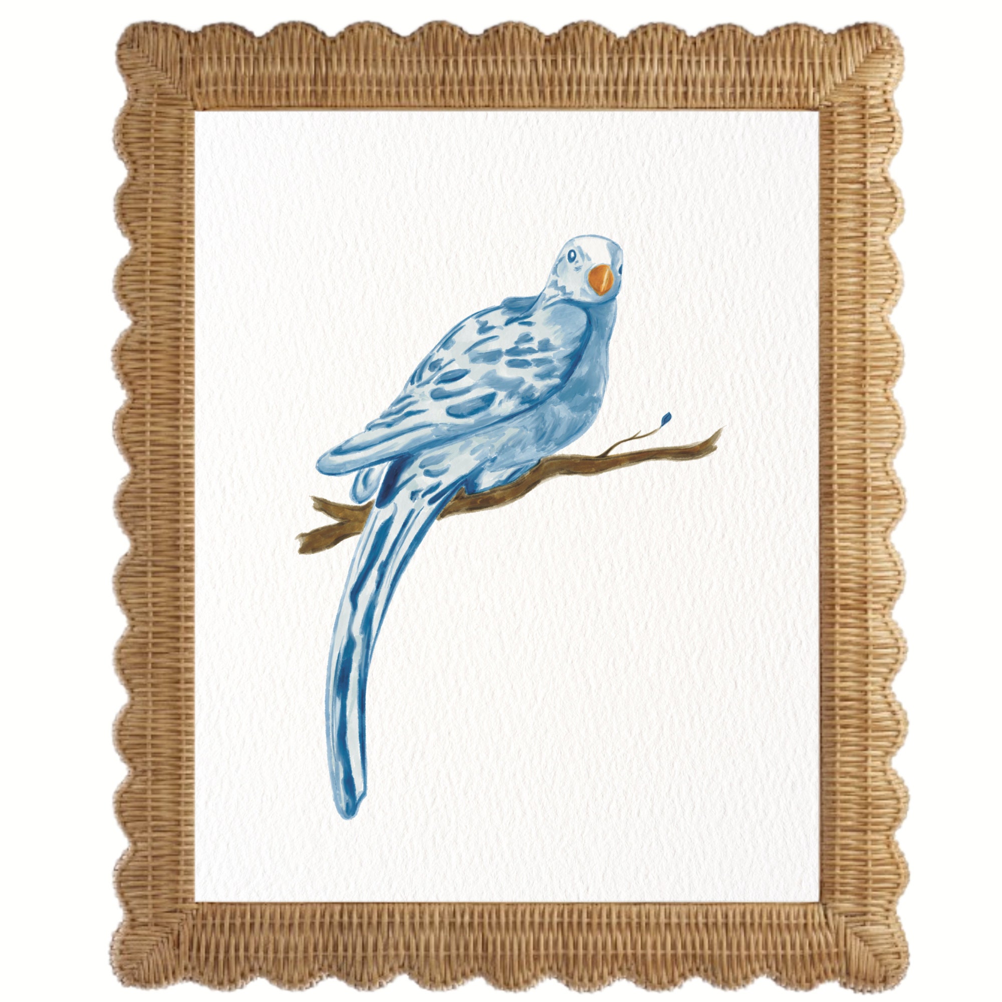 Blue Bird Printable Art Wall Art Blue and White Bird Posters Printable ...
