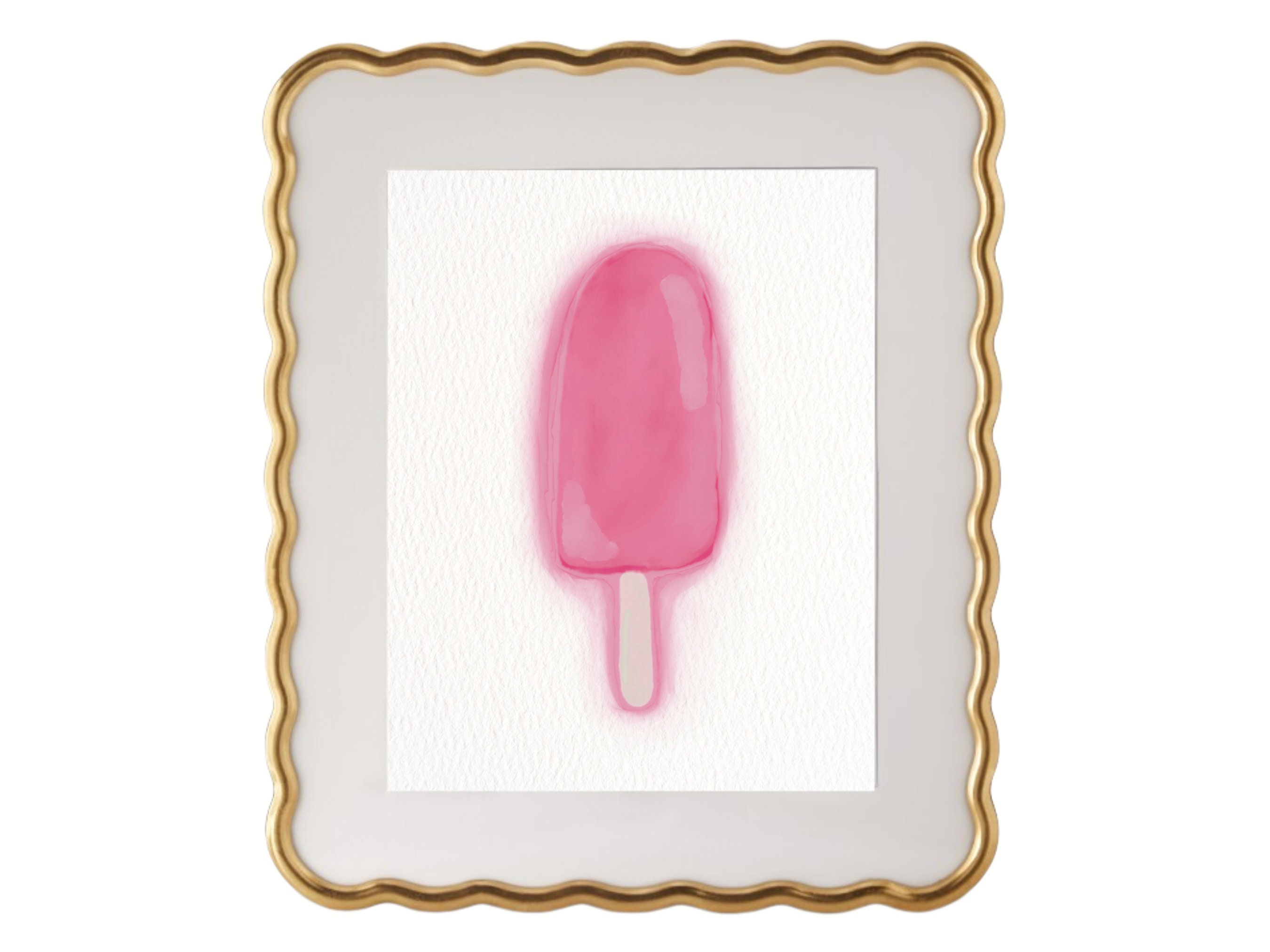 Pink Ice Pop Watercolor Printable Art Home Wall Art Watercolor Ice Pop ...