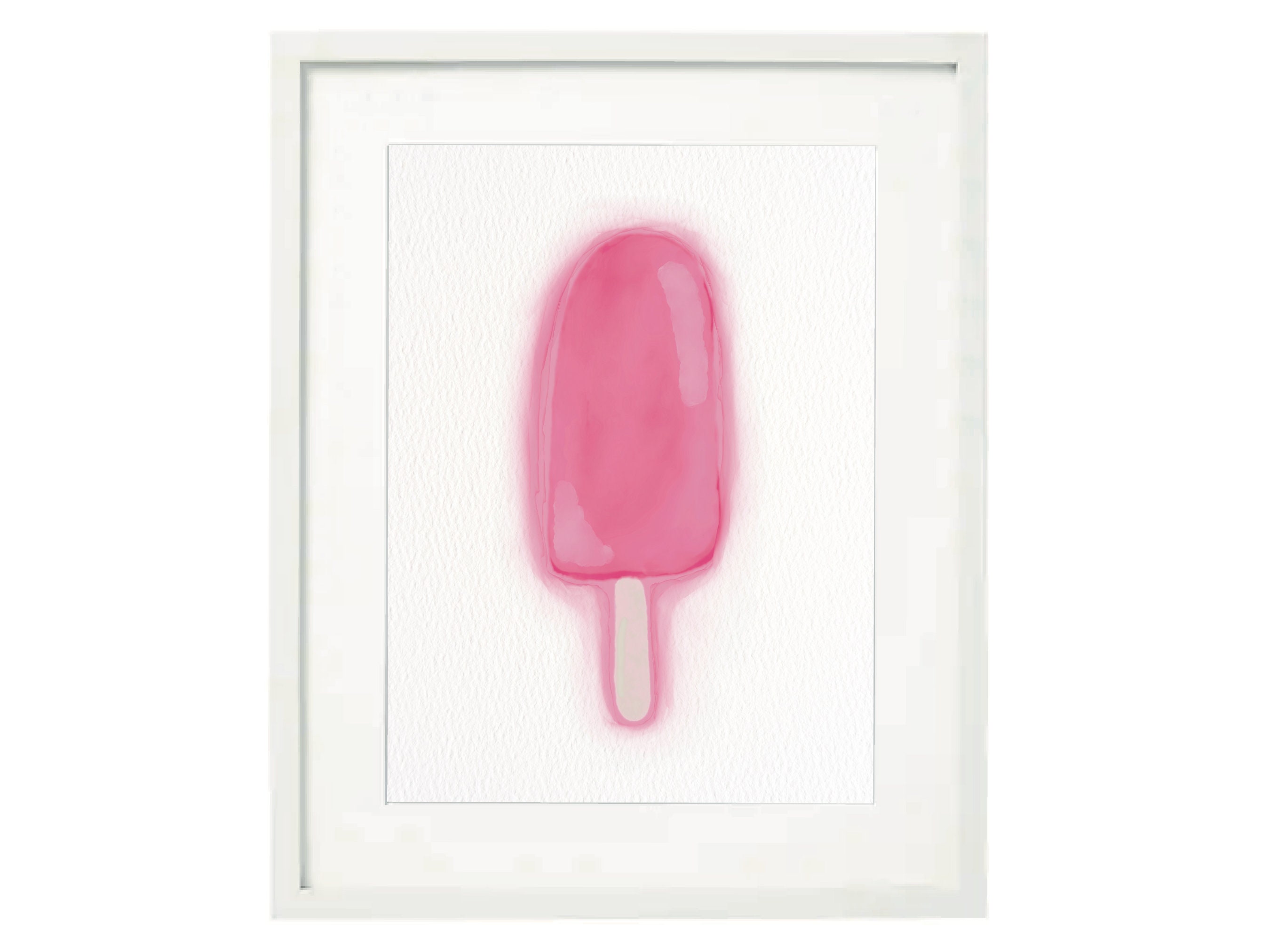 Pink Ice Pop Watercolor Printable Art Home Wall Art Watercolor Ice Pop ...