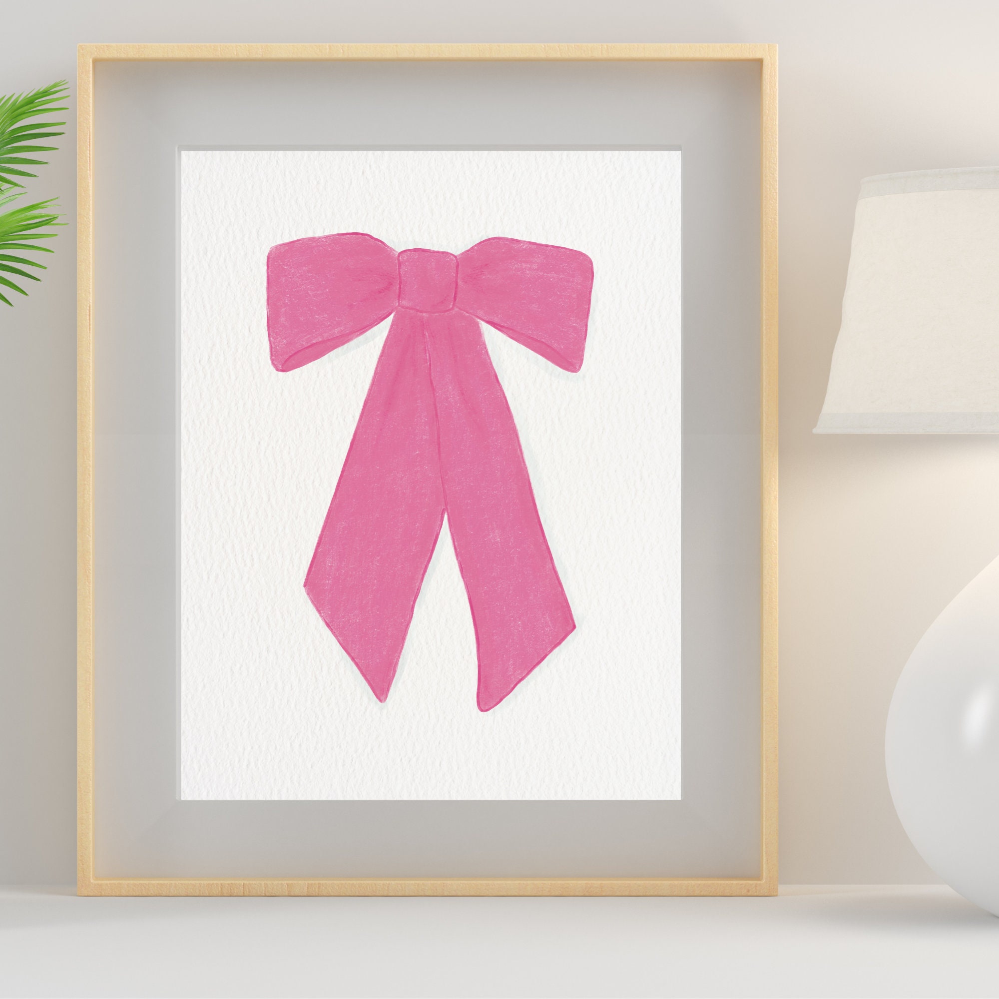 Pink Velvet Bow Printable Art Wall Art Pink Velvet Bow Posters ...