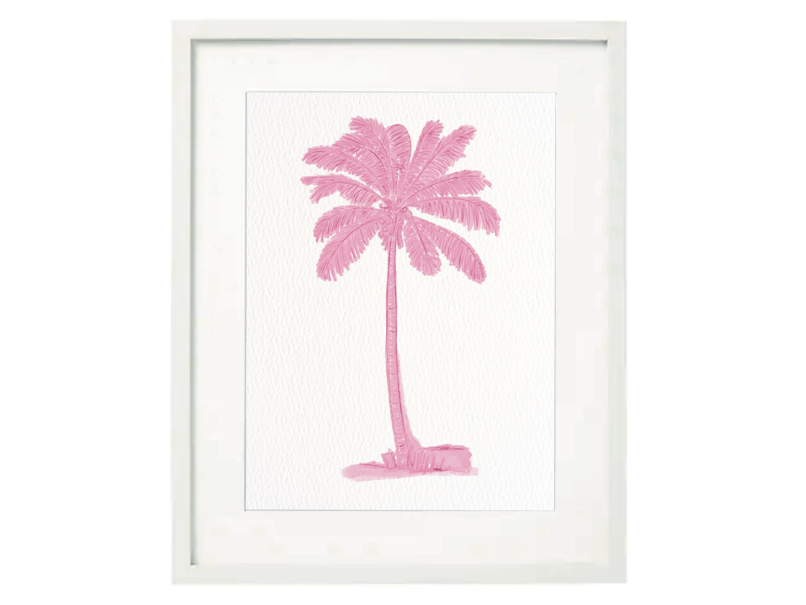 Pink Palm Tree Printable Art Wall Art Pink Palm Tree Posters Printable ...