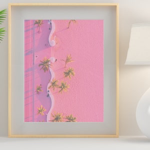 Miami Beach Boardwalk Pink Printable Art ~ Preppy Decor Wall Art ...