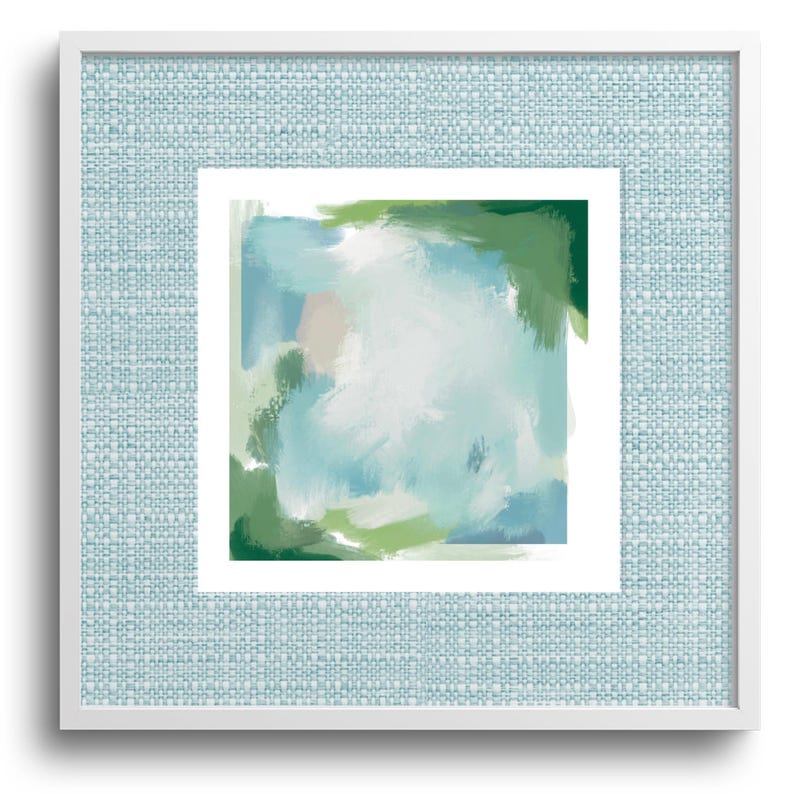 Blue Green Abstract Art Print: Grandmillennial Style (digital Download ...