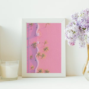 Miami Beach Boardwalk Pink Printable Art ~ Preppy Decor Wall Art ...