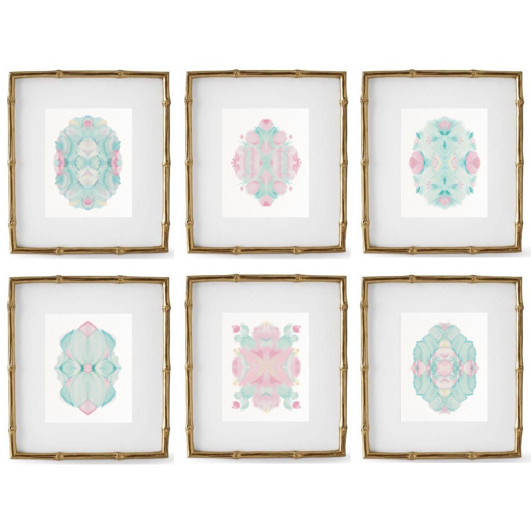 Abstract Floral Art Prints - Set of 6 - Customizable Wall Art (digital ...
