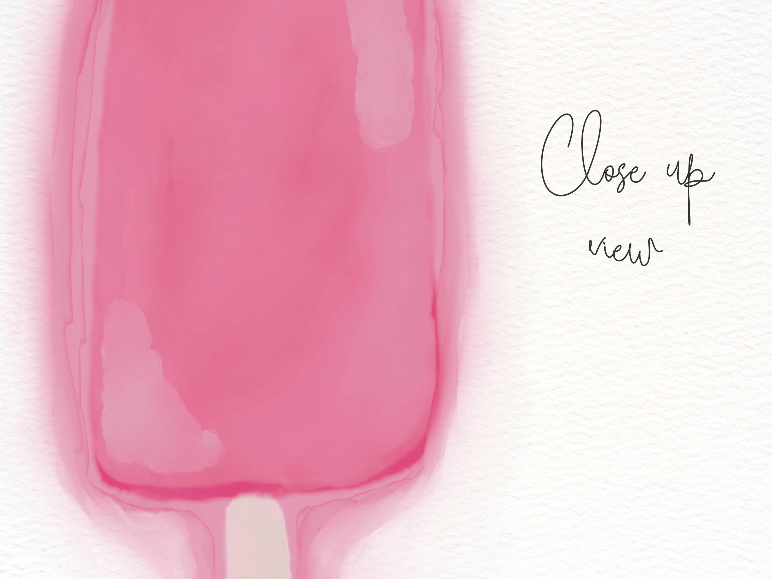 Pink Ice Pop Watercolor Printable Art Home Wall Art Watercolor Ice Pop ...