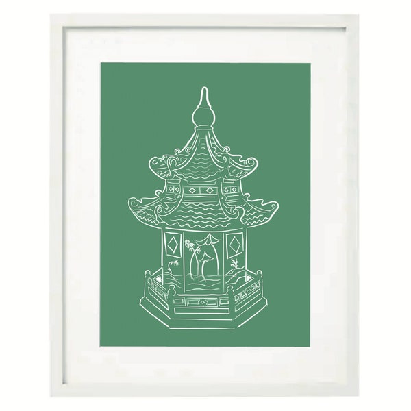 Pagoda Art Print - Etsy