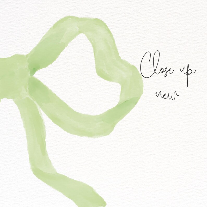 Light Green Ribbon Bow Art Print: Chinoiserie Grandmillennial (digital ...