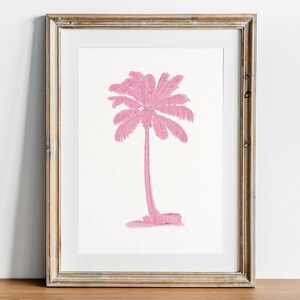 Pink Palm Tree Printable Art ~ Wall Art ~ Pink Palm Tree Posters ...