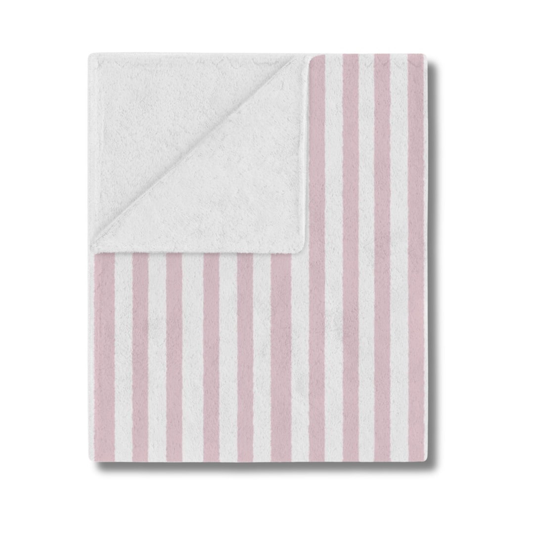 Preppy Pink White Stripe Blanket | Home Decor | Pink and White Stripe ...