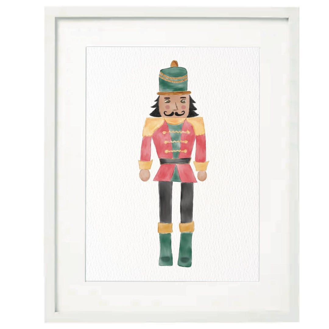 Red and Green Nutcracker Printable Art ~ Downloadable Wall Art ...